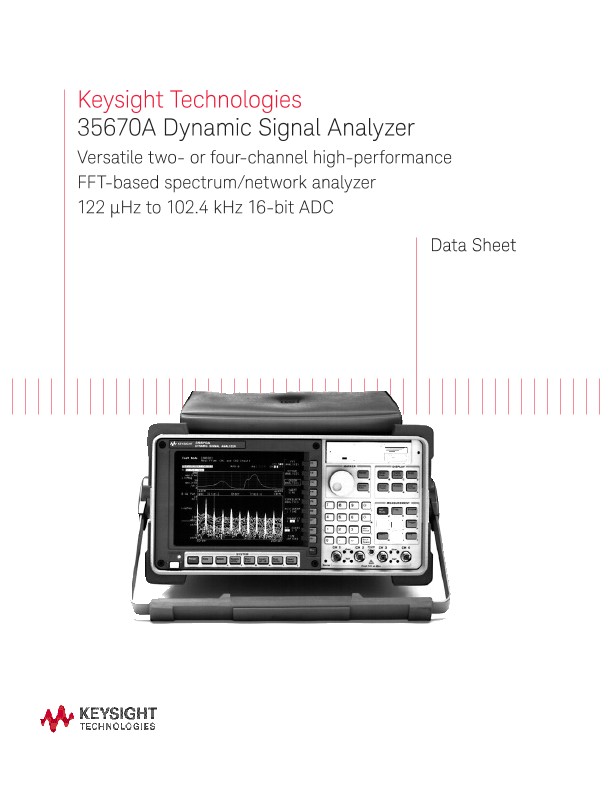 35670A Dynamic Signal Analyzer PDF Asset Page | Keysight